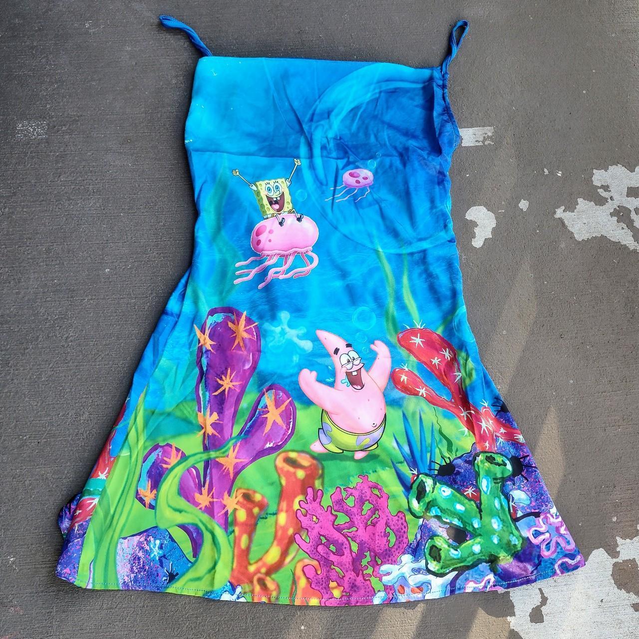 Dolls Kill x SpongeBob Bikini Bottom Life Slip Dress... - Depop