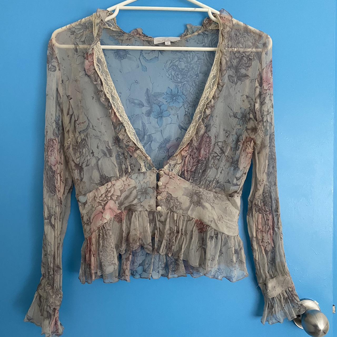 the prettiest sheer top ever size 10 #sheer... | Depop