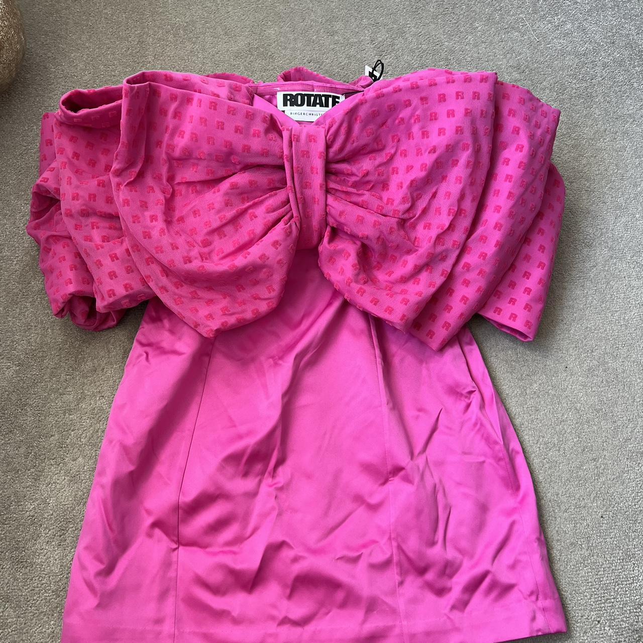 Rotate pink bow dress As seen in Emily in Paris... - Depop