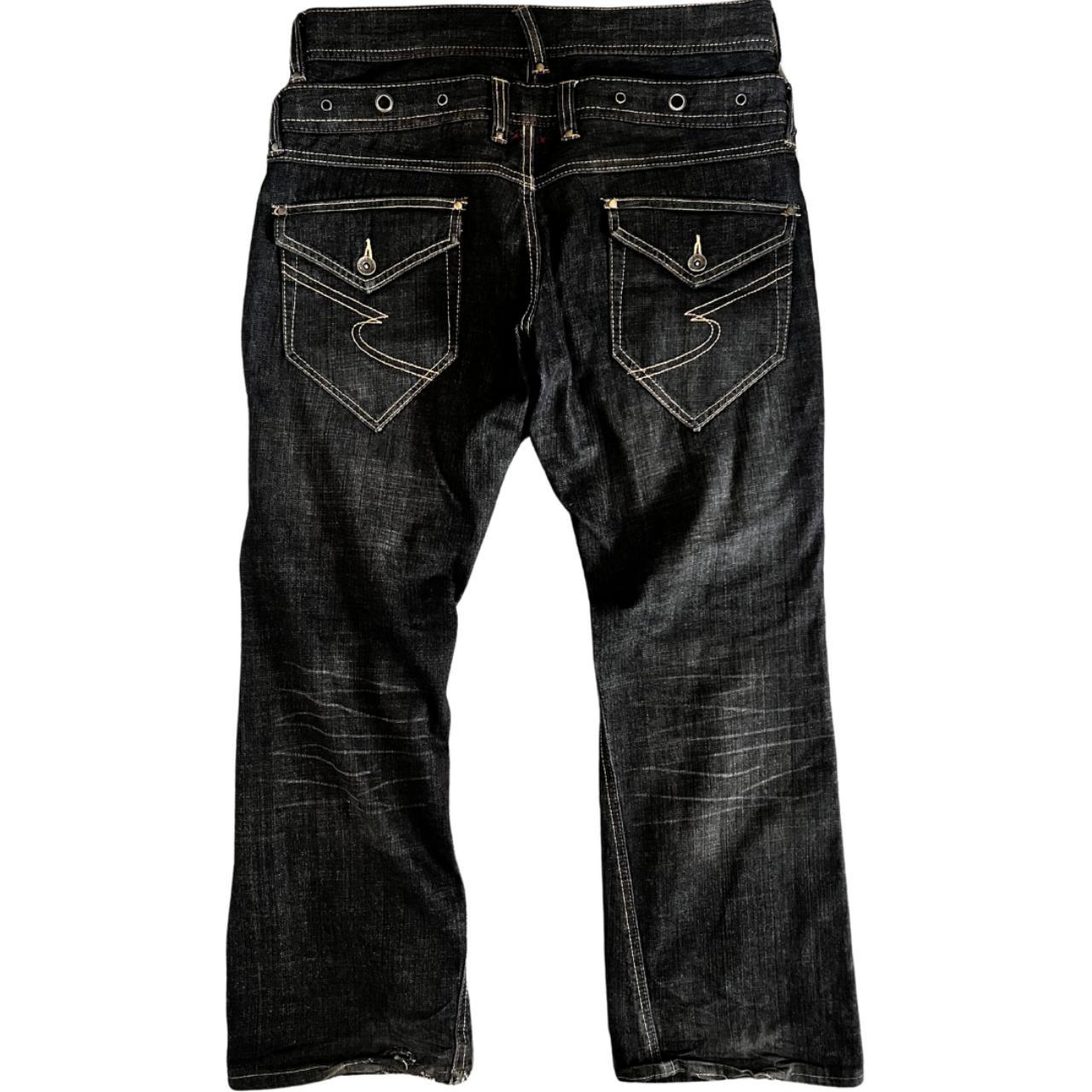 semantic design double waisted jeans message me... - Depop