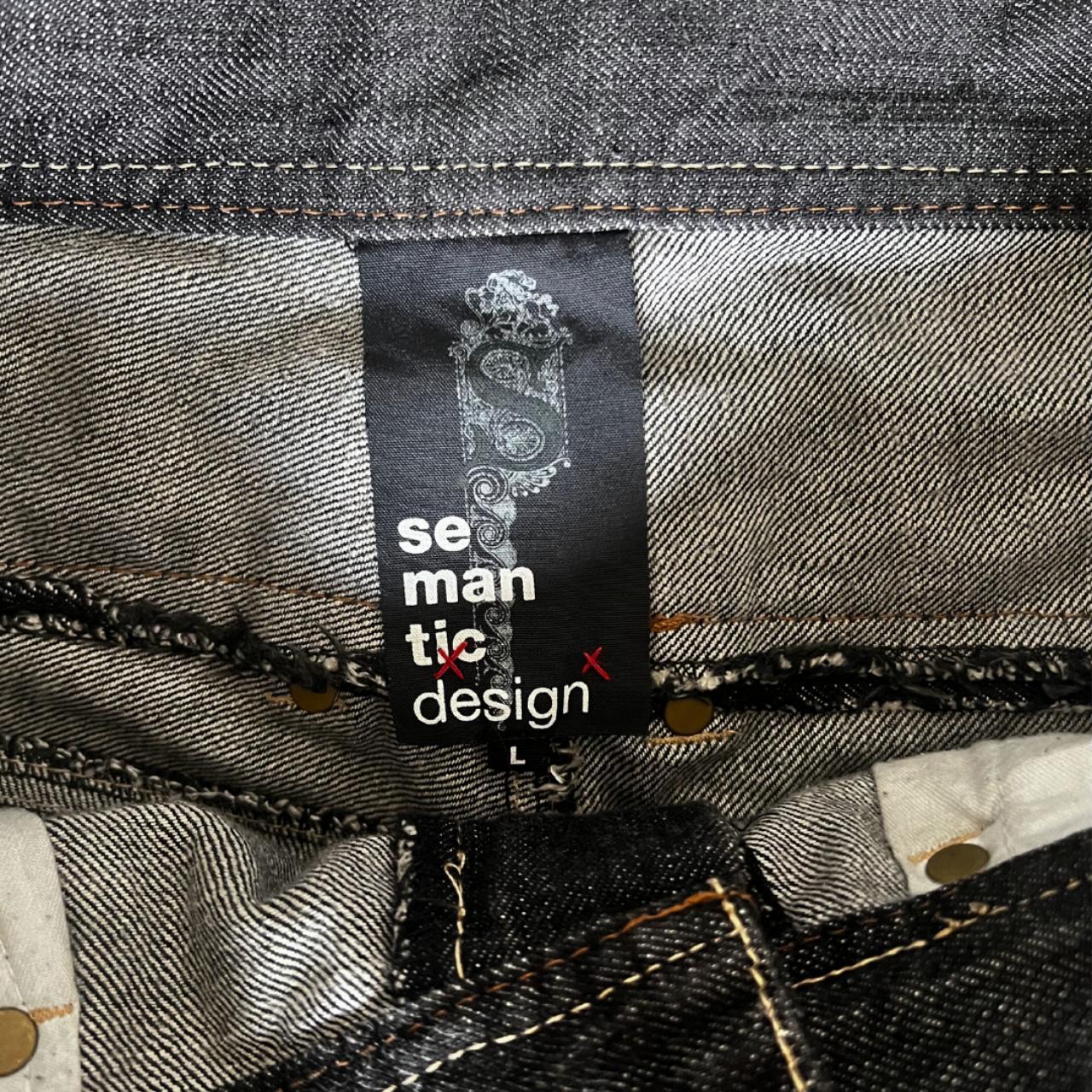 semantic design double waisted jeans message me... - Depop