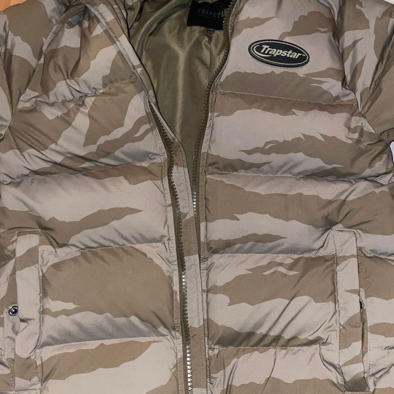 Trapstar Tiger Camo Women’s Cropped Puffer Jacket. ... - Depop