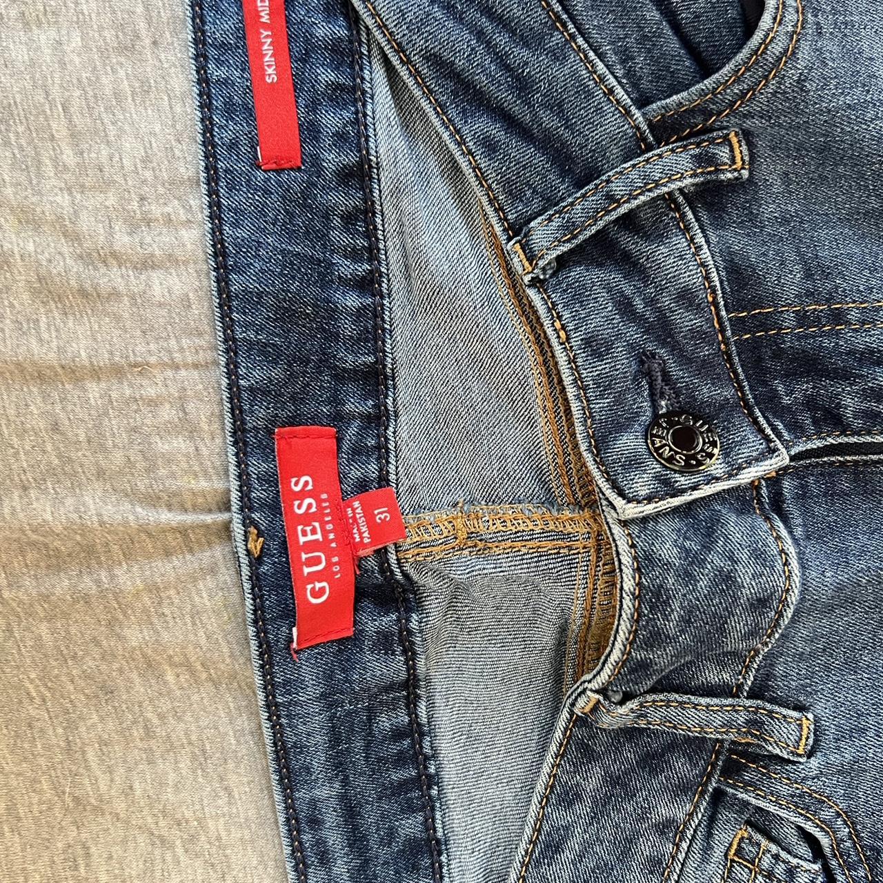 GUESS JEANS Detailed guess skinny jeans Size 31 - Depop