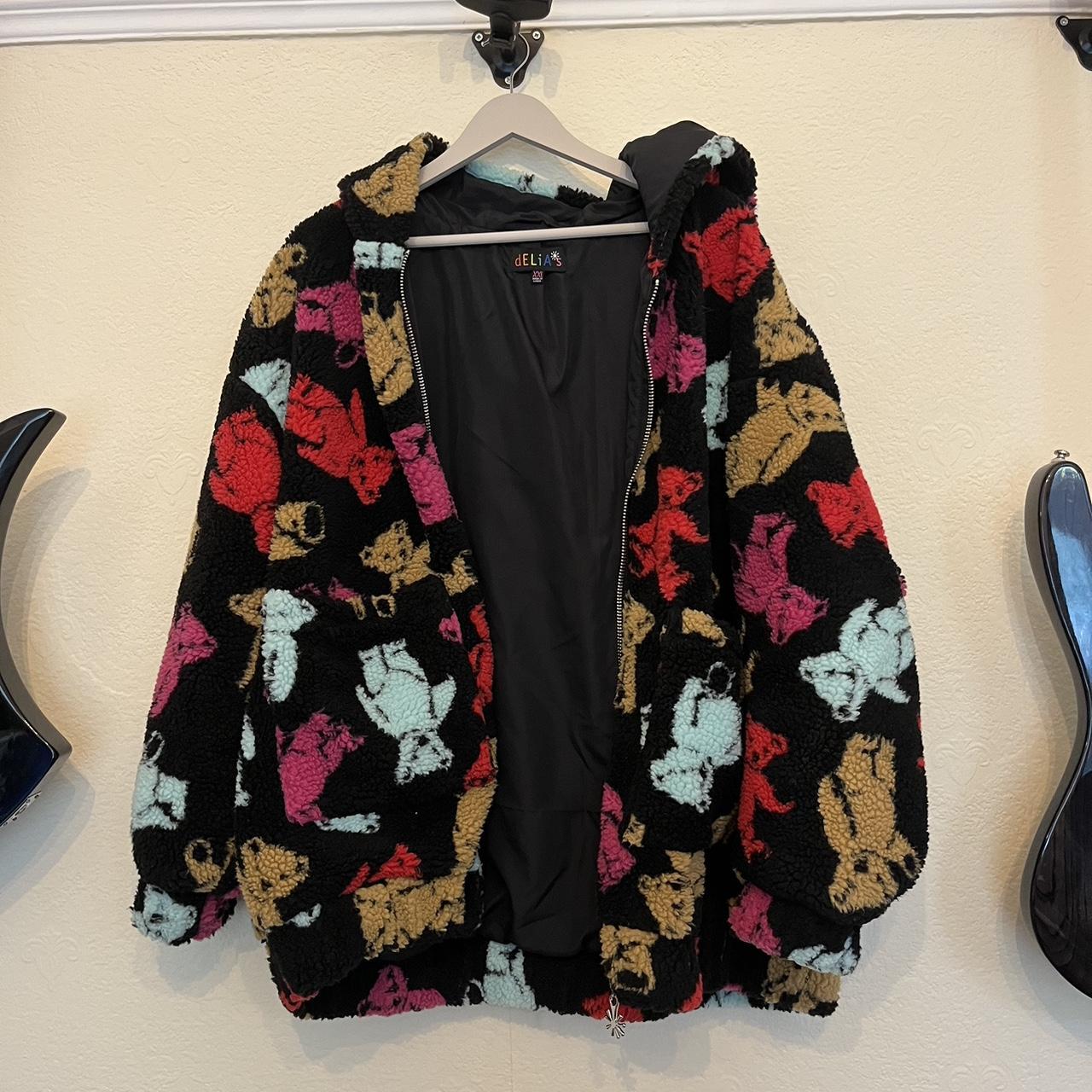 Fluffy teddy jacket Dollskill Delia’s oversized... - Depop