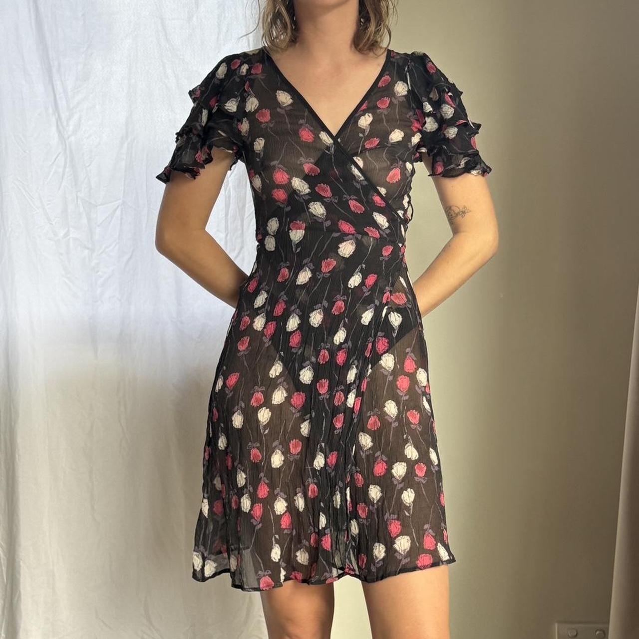 2000’s Alannah hill sheer wrap dress Silk Fits 6-8 - Depop