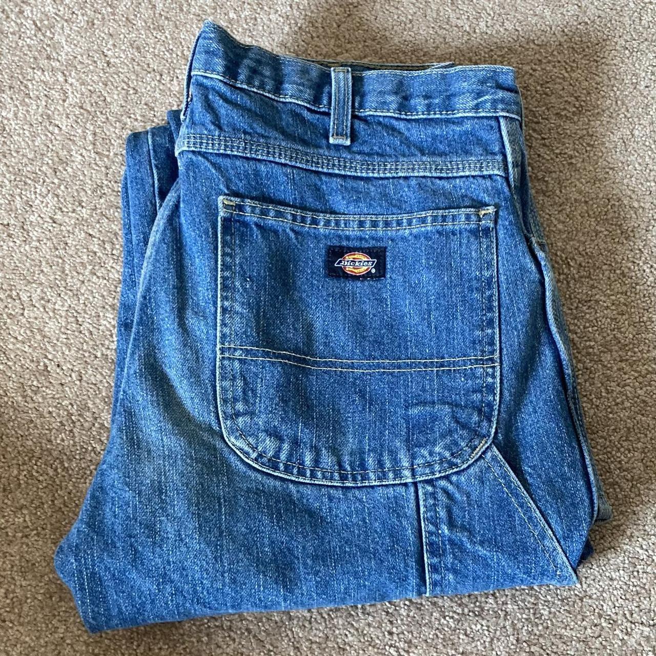 dickies jeans 32x32 small hole below knee #dickies... - Depop