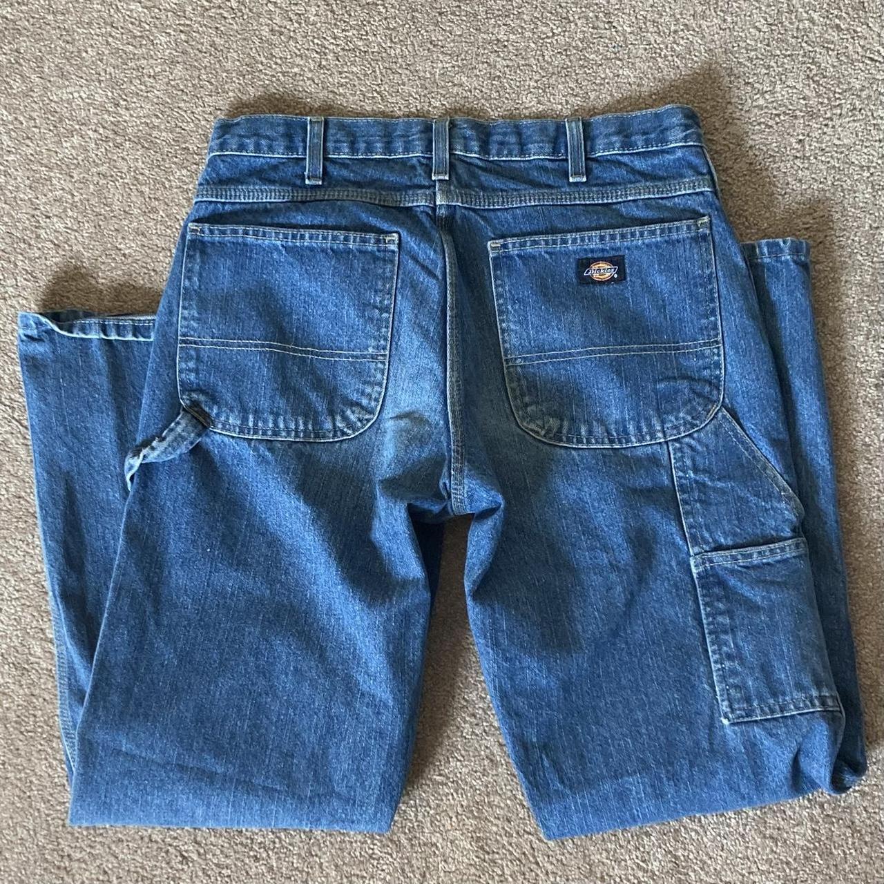 dickies jeans 32x32 small hole below knee #dickies... - Depop
