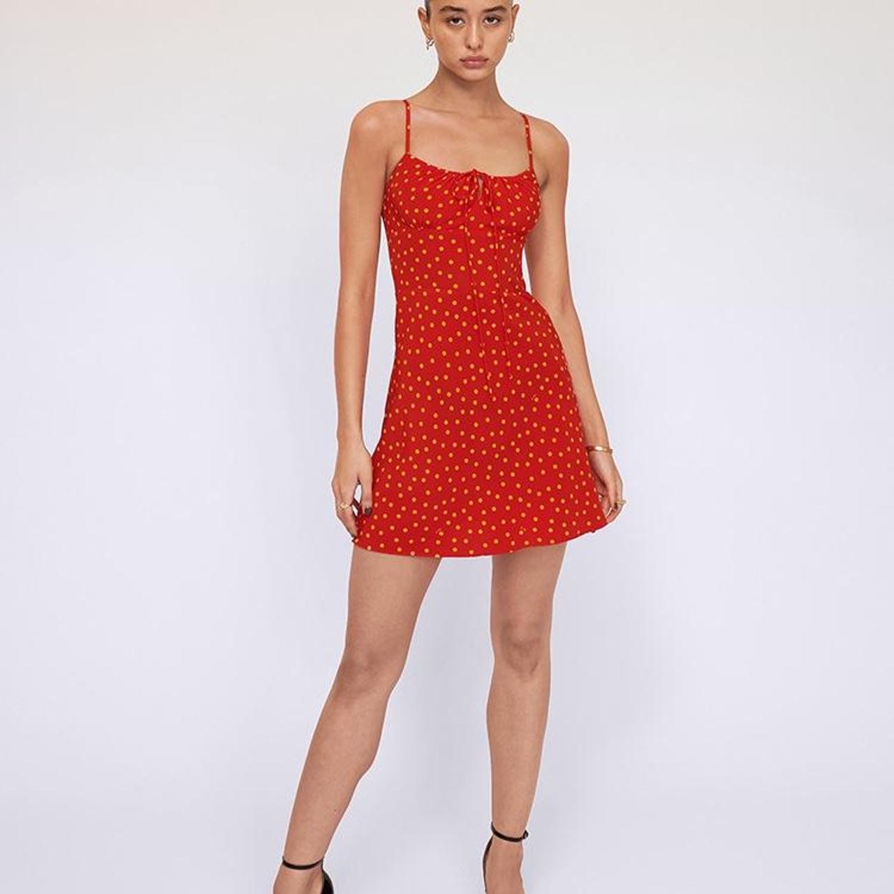 Réalisation Par Women's Red and Yellow Dress | Depop