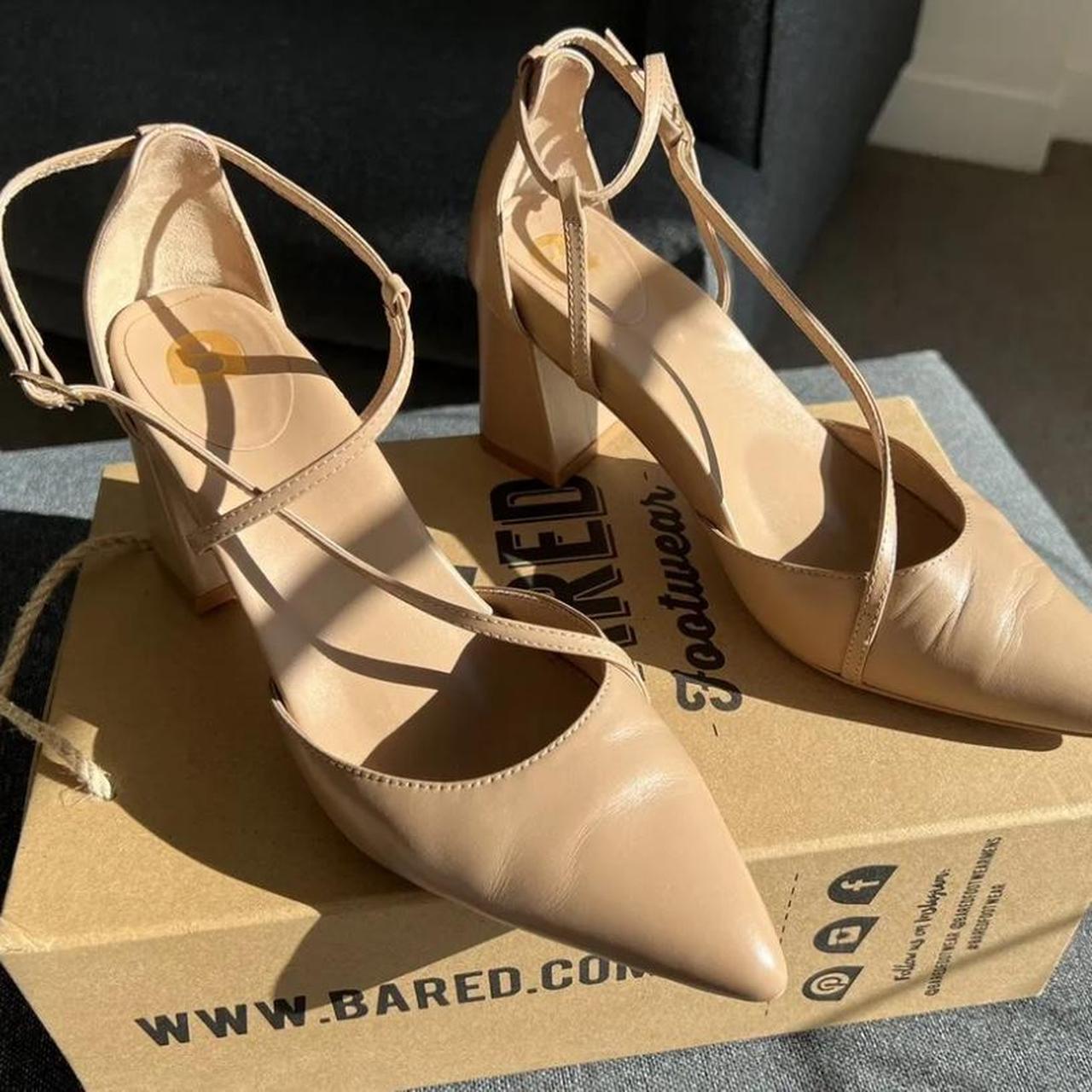 Bared footwear Rosella 2 Taupe Heels Size 38 Like... - Depop