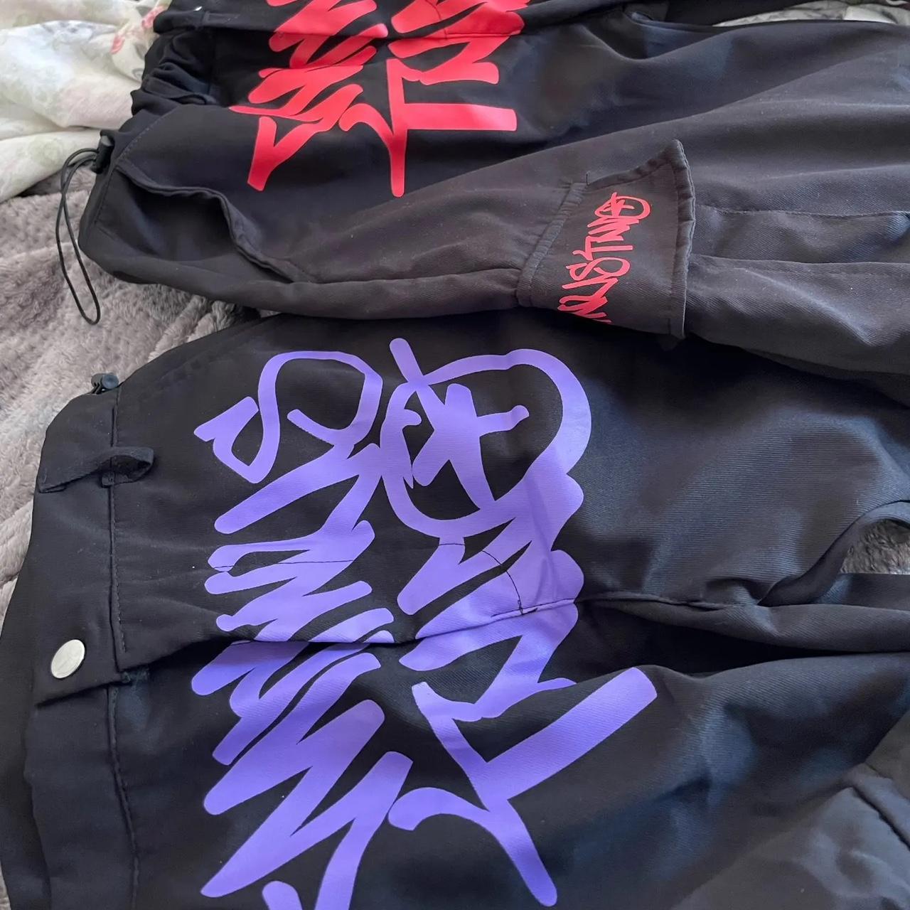 Minus Two Black Cargos 🧠🫀🧞 ‼️White, Red, and Purple... - Depop