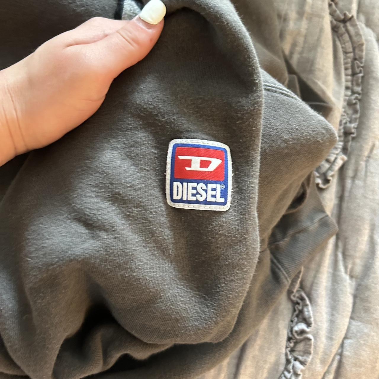 Diesel Grey Hoodie Size L #deisel #hoodie #vintage - Depop