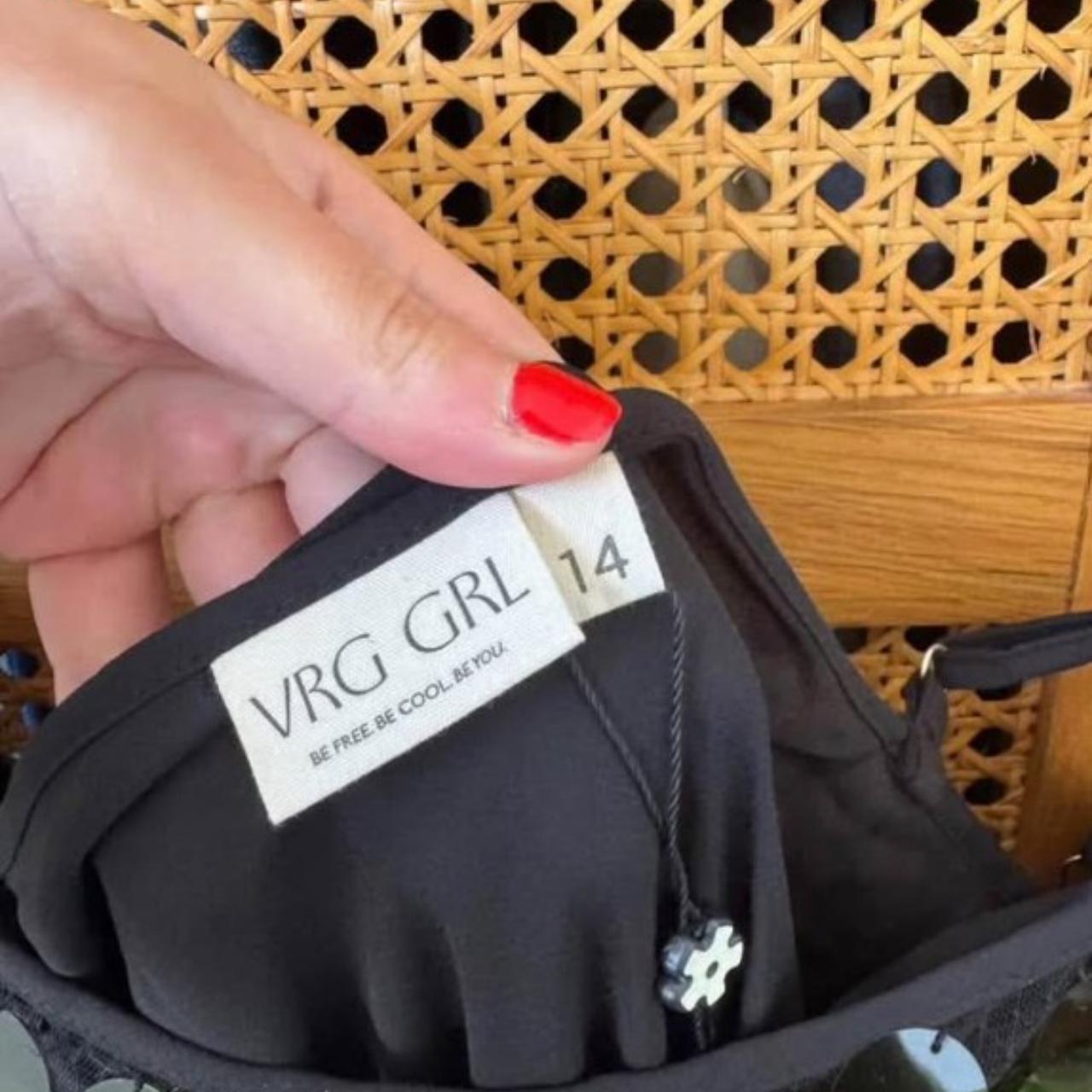 VRG GRL Anok Sequin Maxi Dress in Olive/Black Size... | Depop