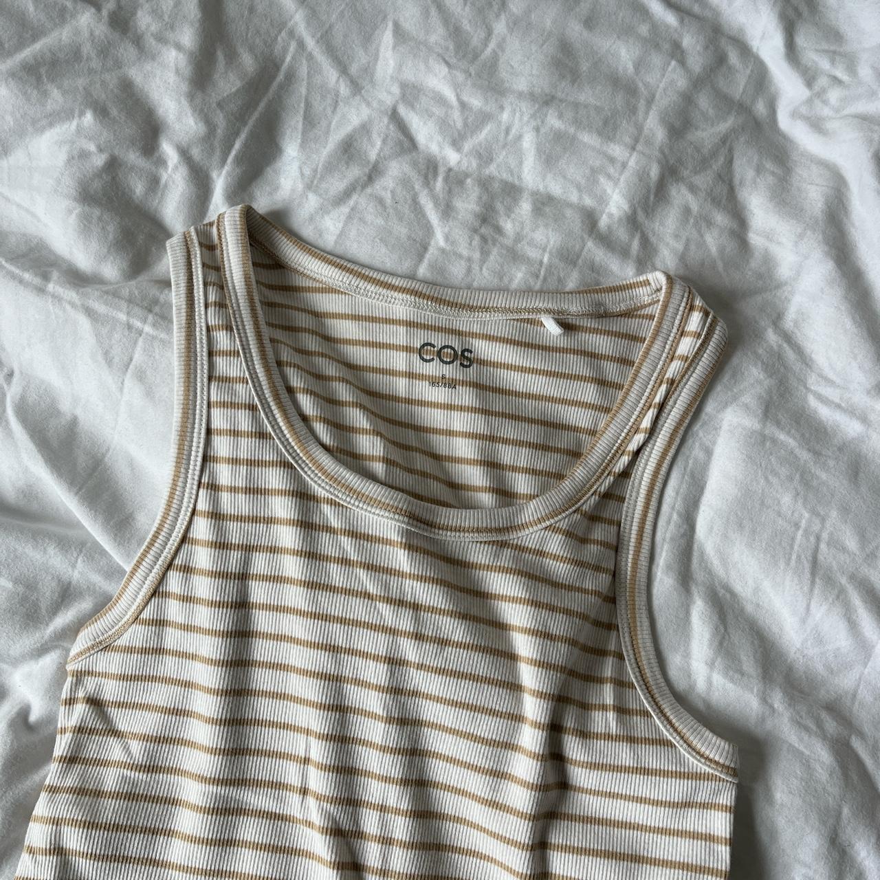 COS sleeveless tank top Size S Cream / beige... - Depop