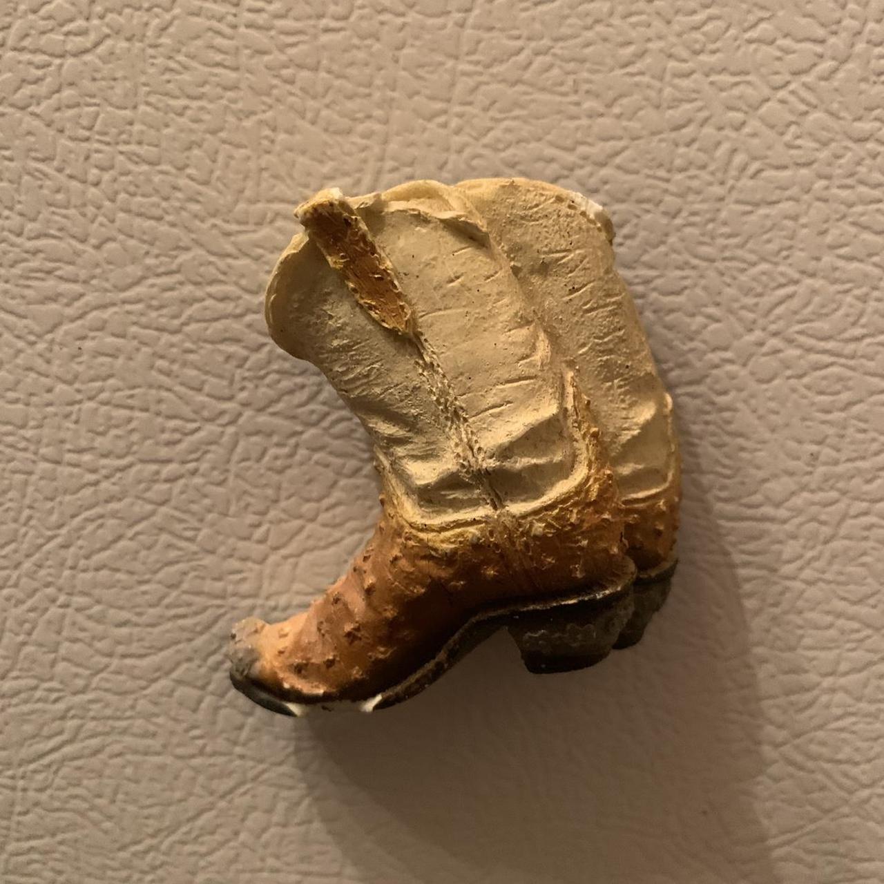 Cowboy boot magnet See chip on bottom - Depop