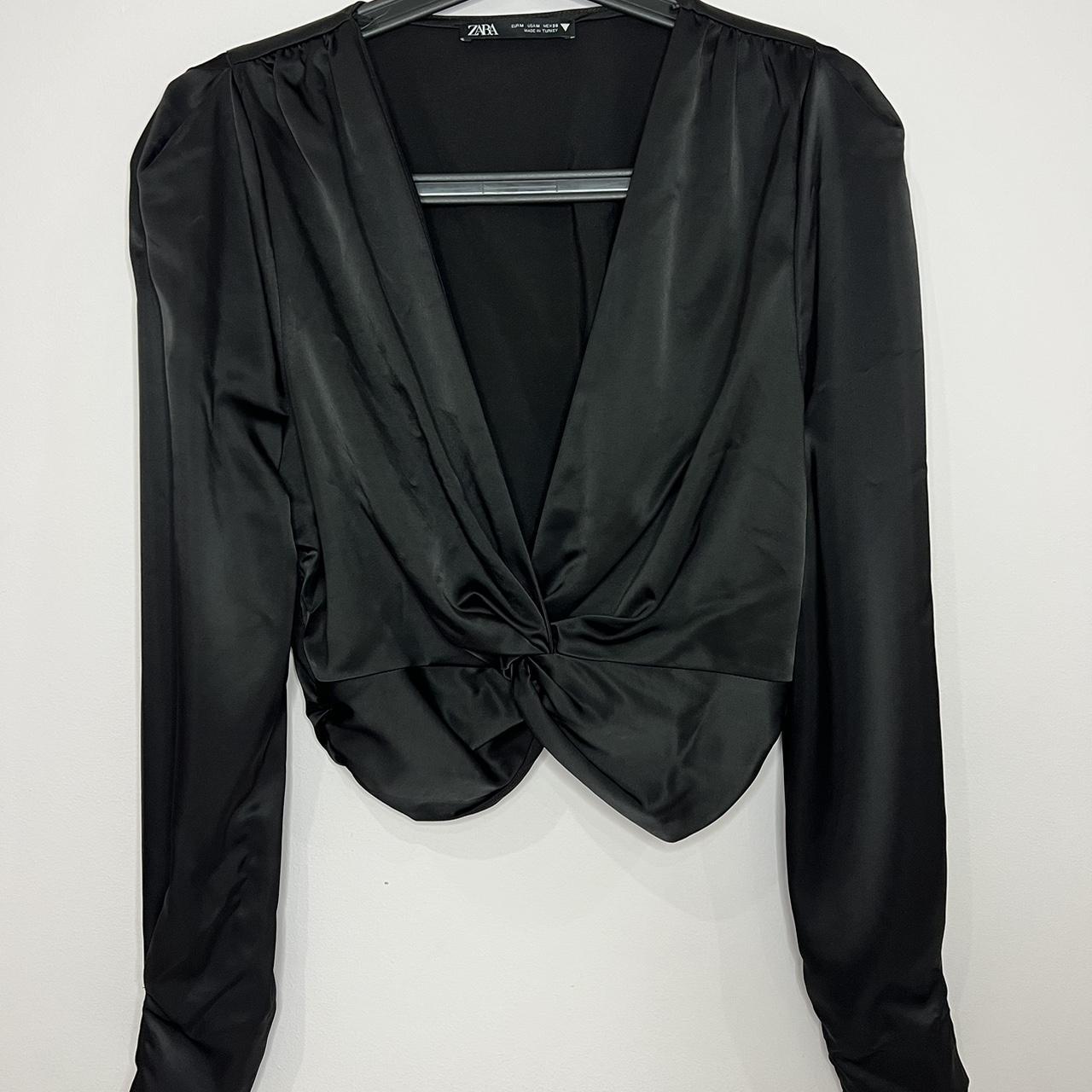 Zara Women's Black Blouse | Depop
