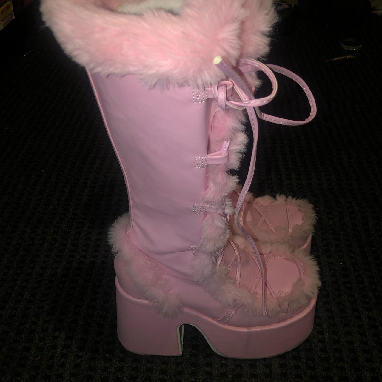 Pink Fur Demonias!! - Depop