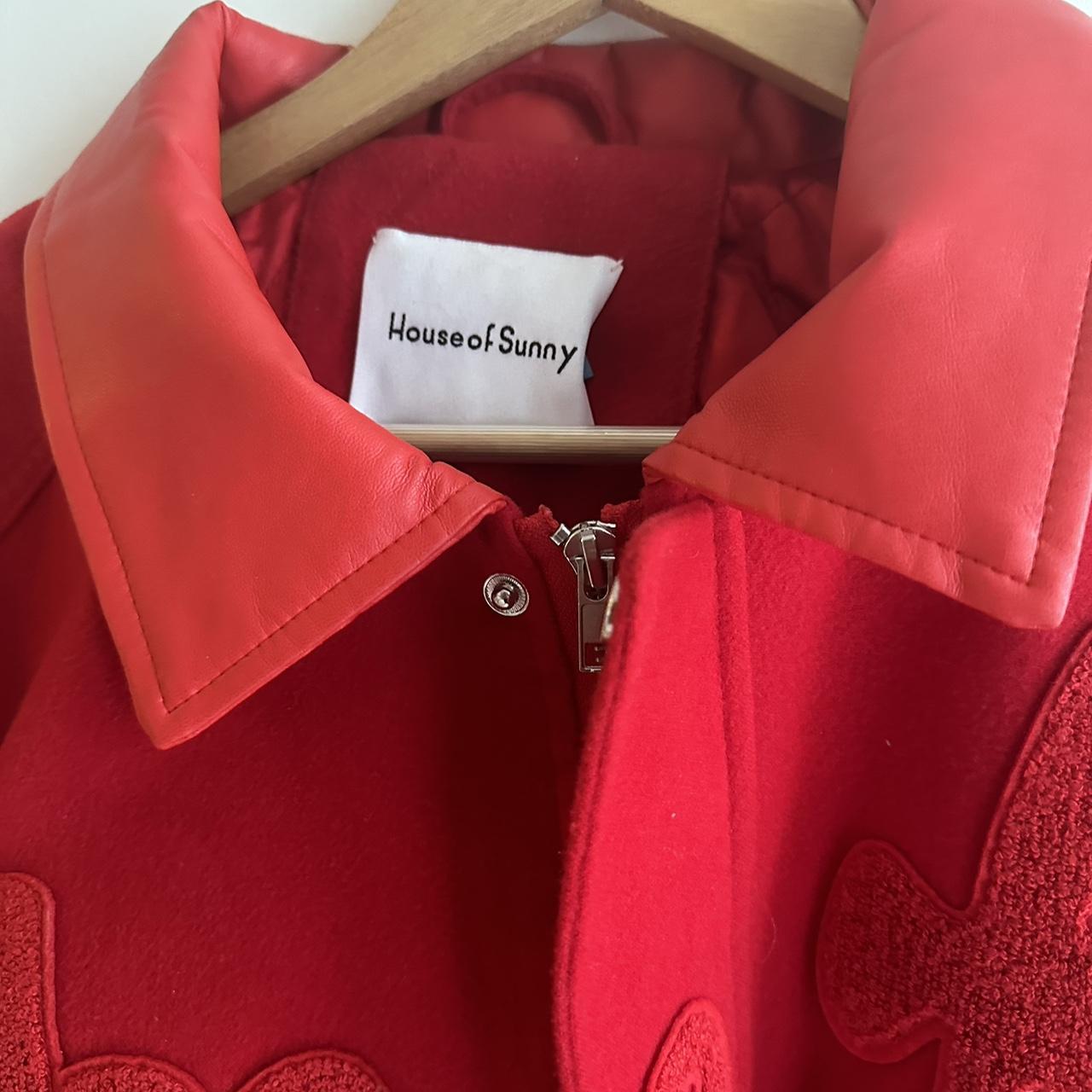 House of sunny red varsity jacket great condition... - Depop