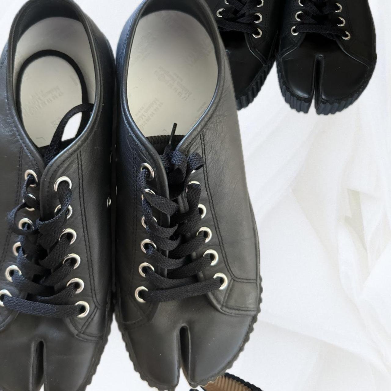 Leather tabi low-top sneakers, worn just once! No... - Depop