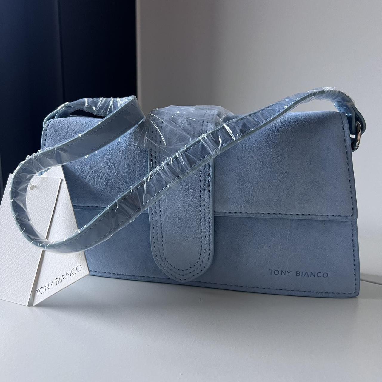 ️ TONY BIANCO suede blue bag new with tags RRP $189 - Depop