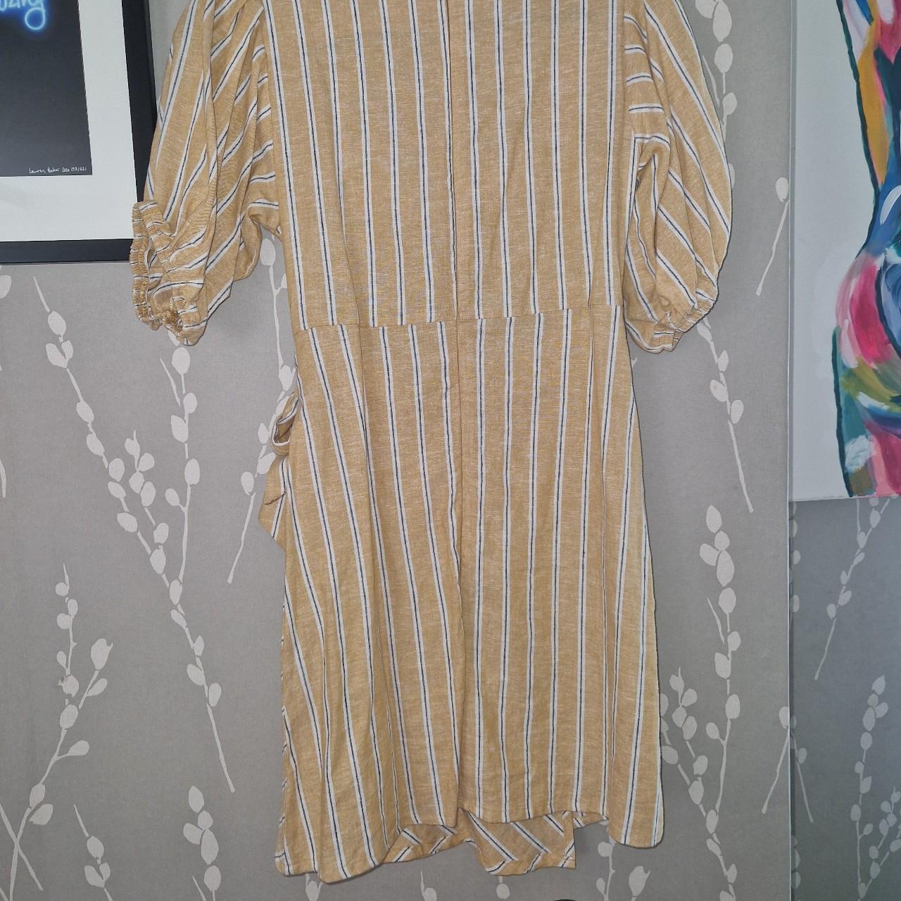 Old zara linen (55%) dress. Worn only once Size UK... - Depop