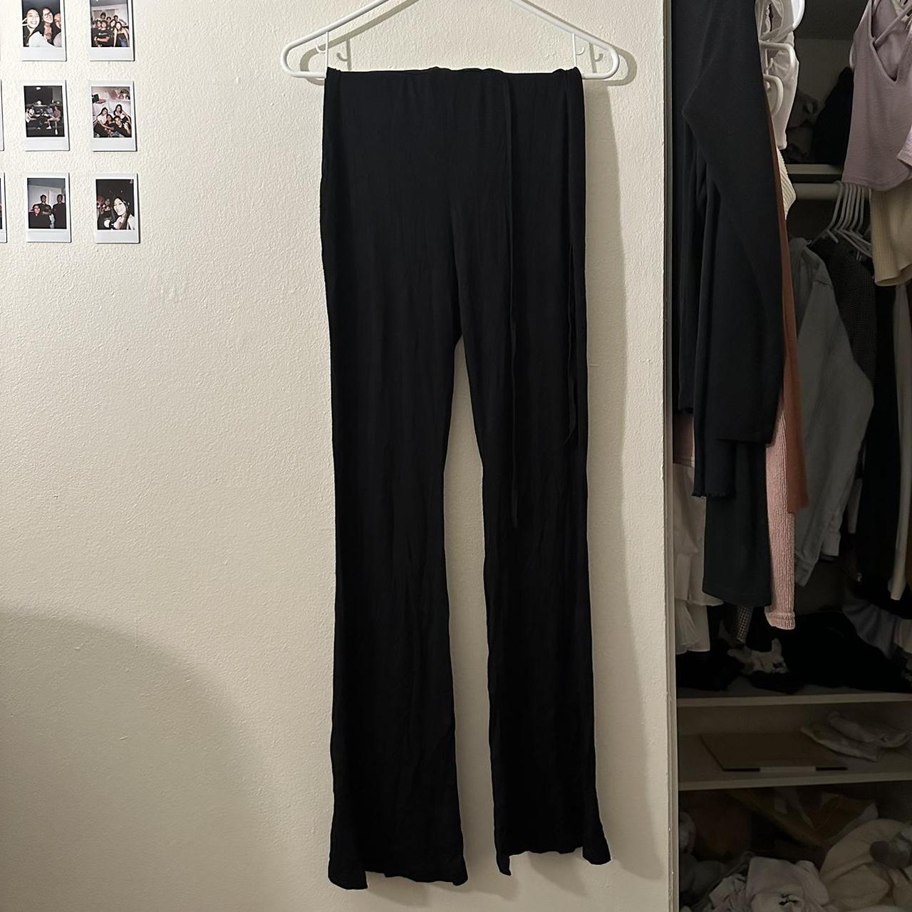 Shein Wide Leg Pants with String Size S-M wore... - Depop