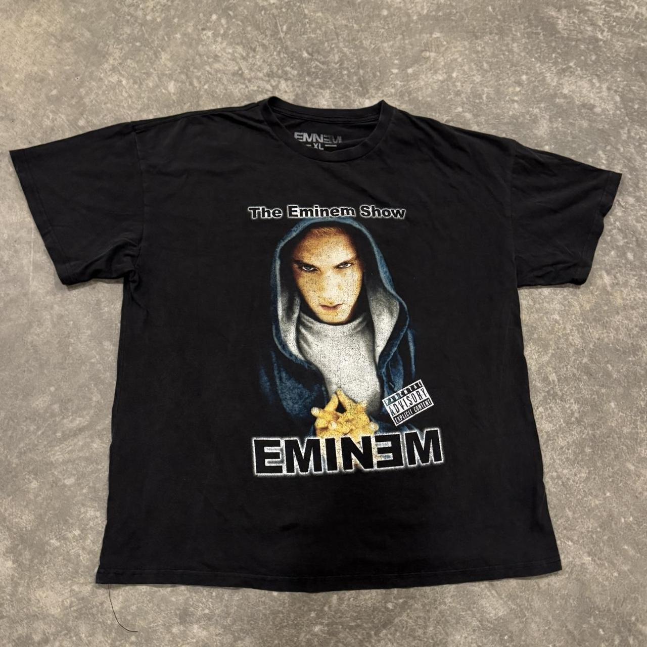 Eminem black The Eminem Show graphic rap short... | Depop