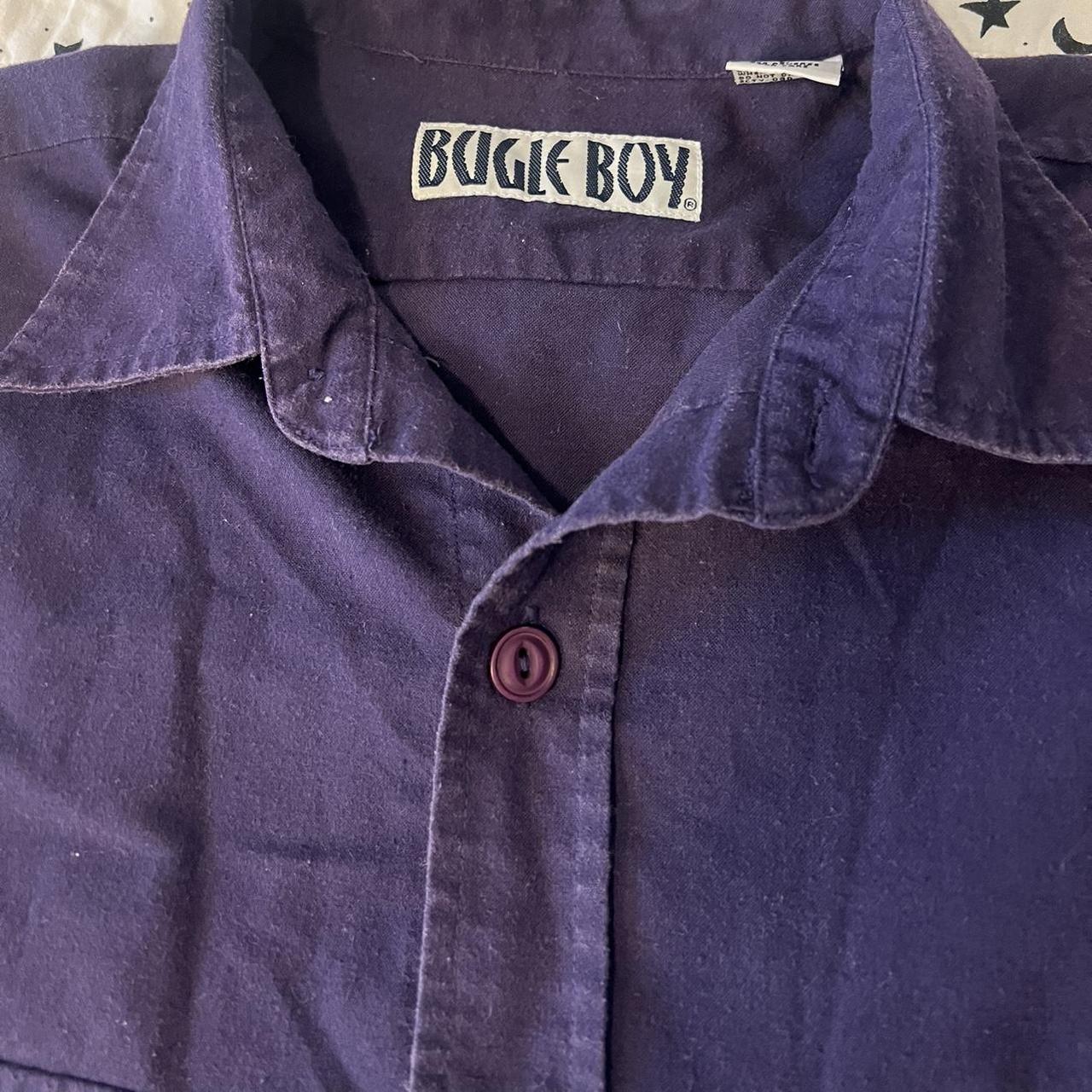 Bugle boy button up shirt -Love this shirt but fits... - Depop