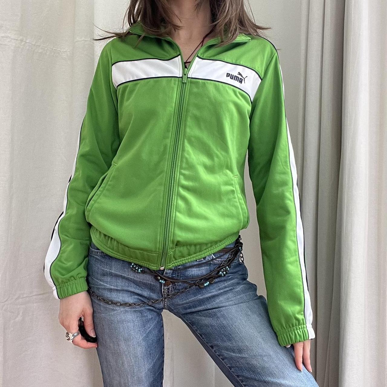 Green puma sports jacket 💋 ABOUT THIS... - Depop