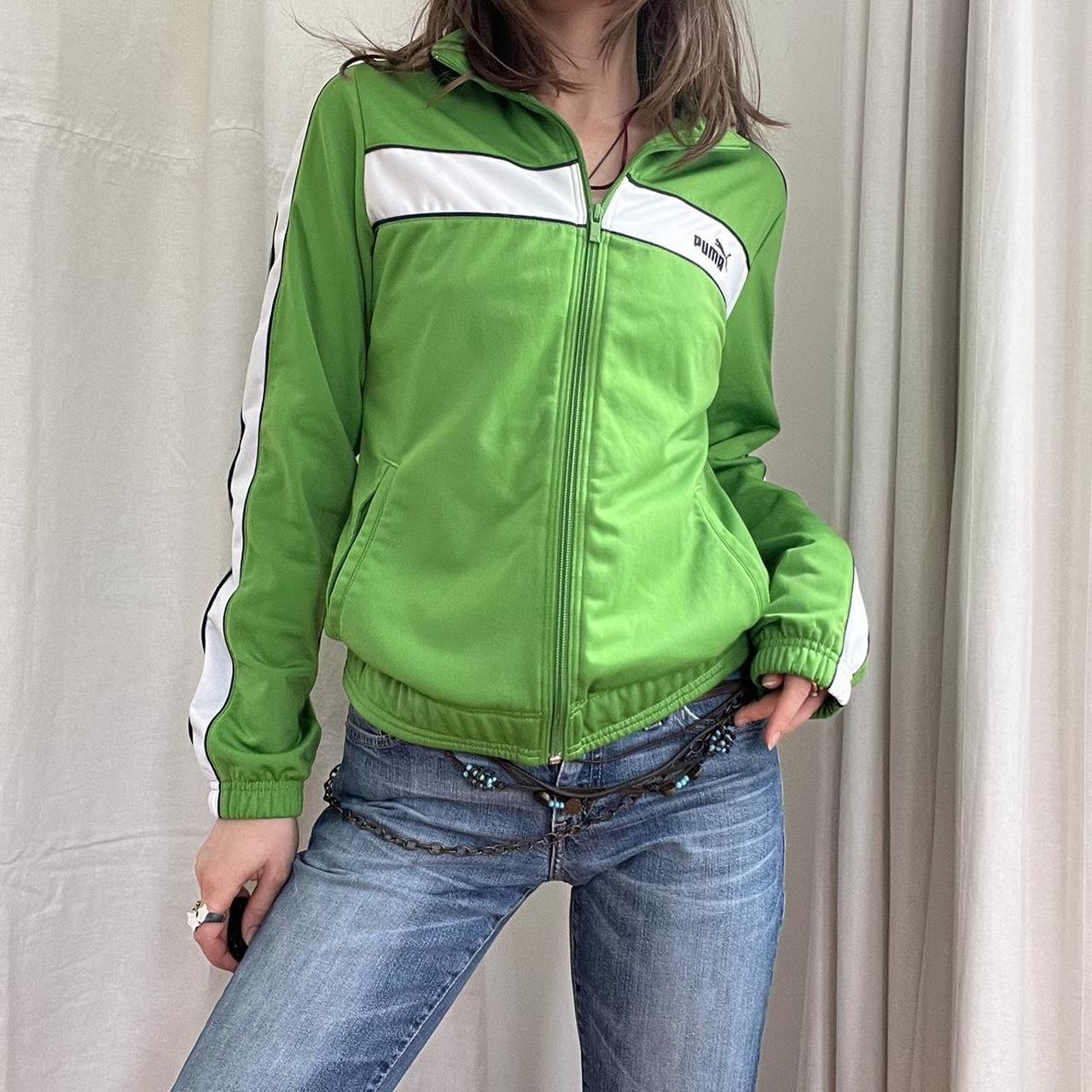 Green puma sports jacket 💋 ABOUT THIS... - Depop