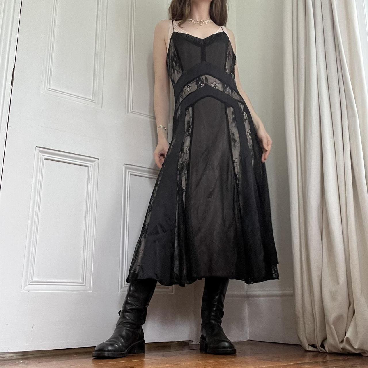 black lace grunge dress 💋 ABOUT THIS ITEM Vintage... - Depop