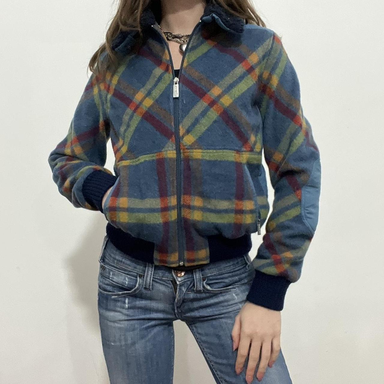 Tartan checked bomber jacket 💋 ABOUT THIS... - Depop