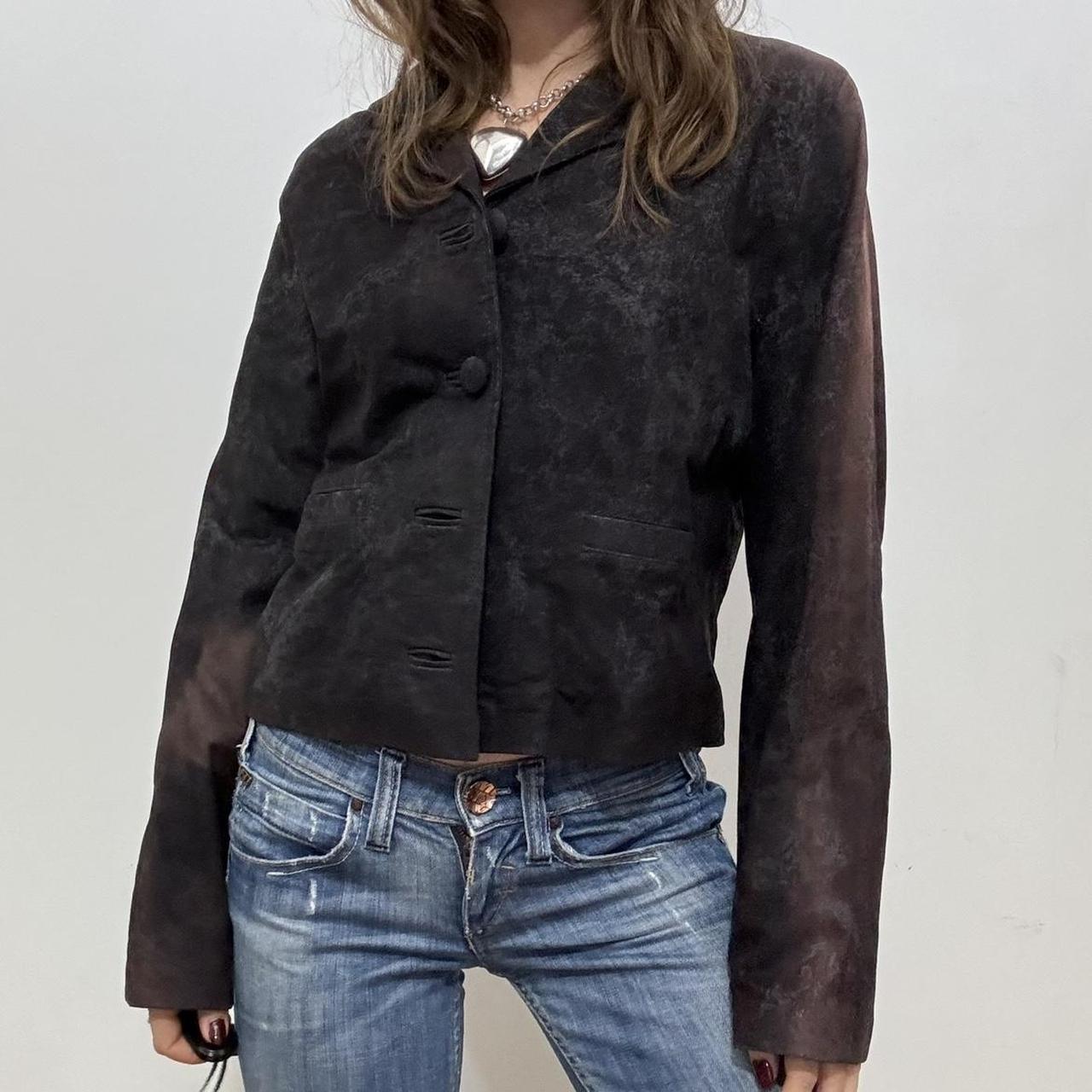 distressed leather grunge jacket 💋 ABOUT THIS... - Depop