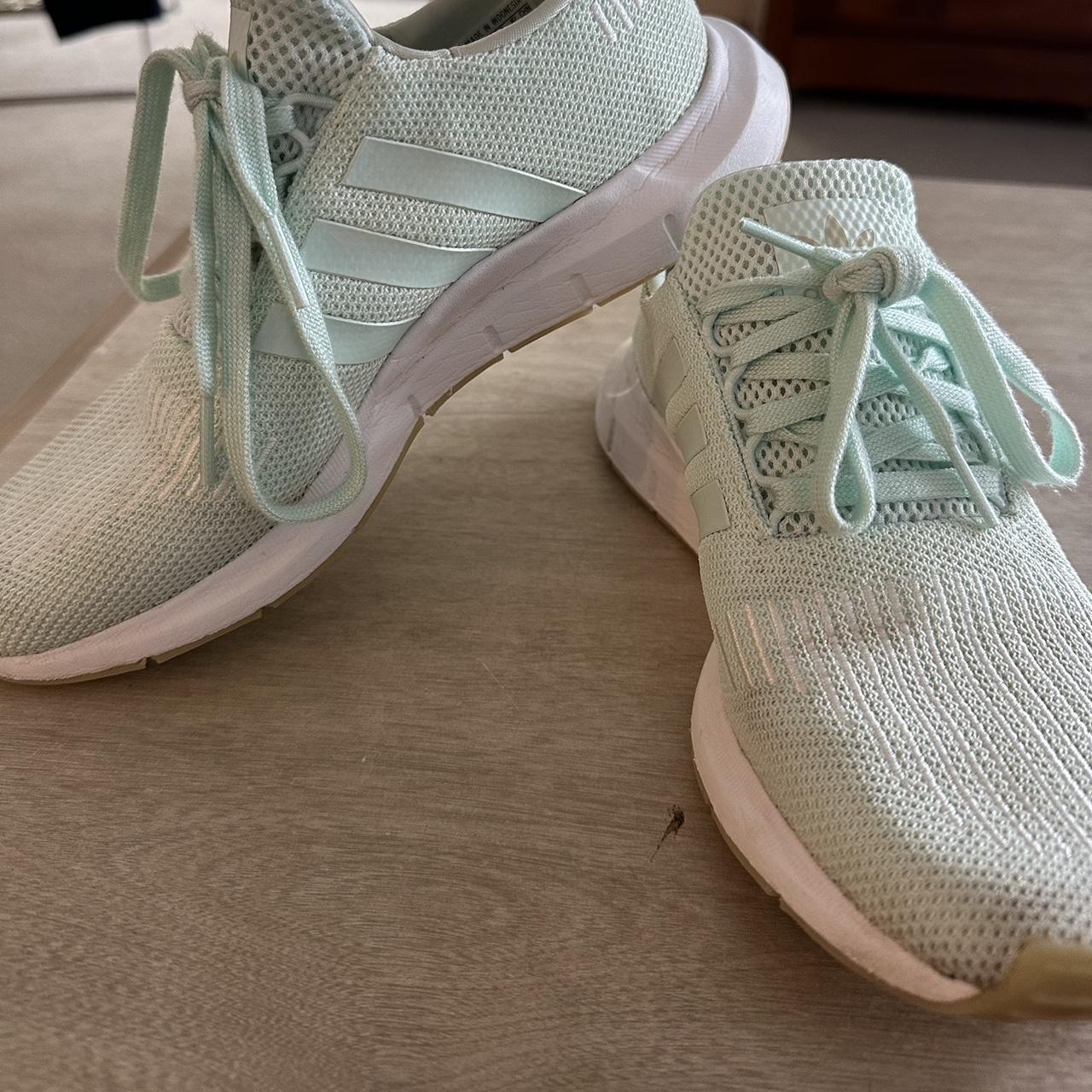 Adidas runners Mint blue Worn a couple of times - Depop