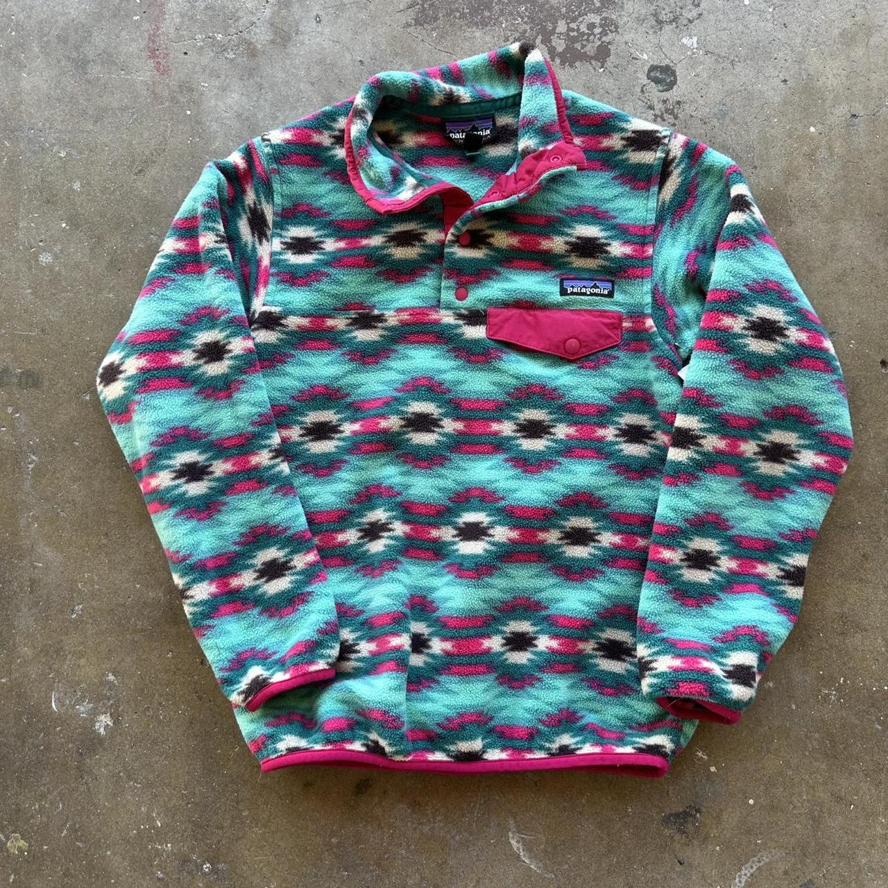 Aztec Patterned Patagonia Synchilla fleece in... - Depop