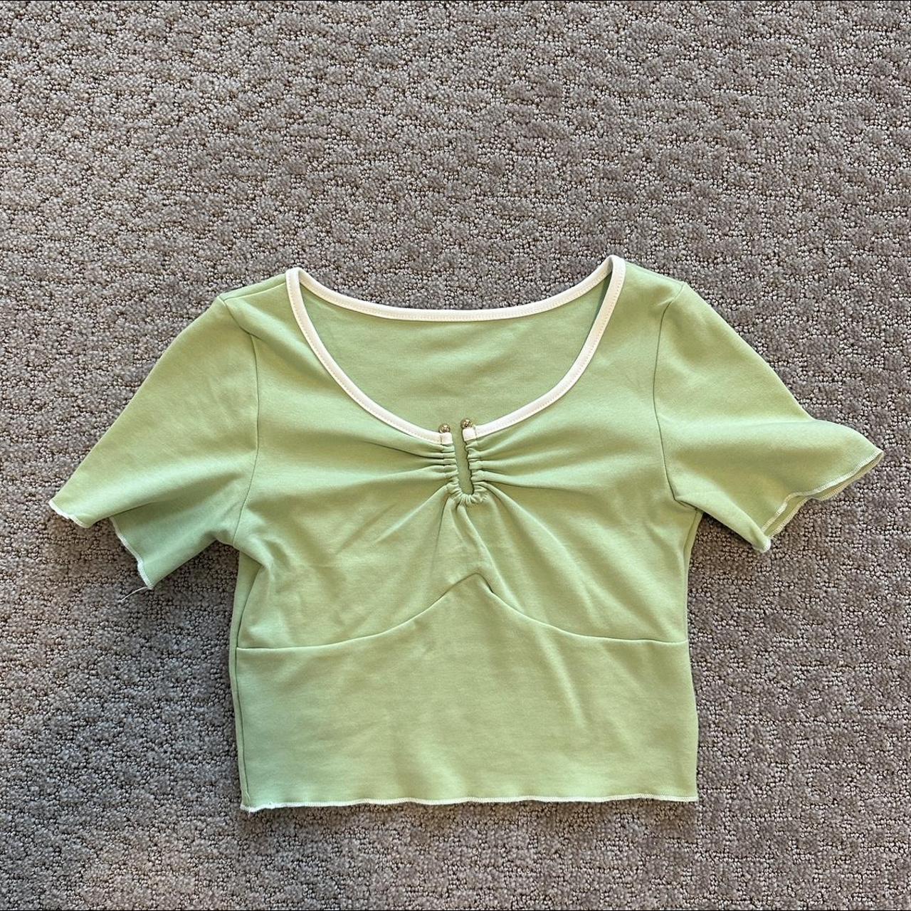 lime green crop top - purchased from a Chinese... - Depop