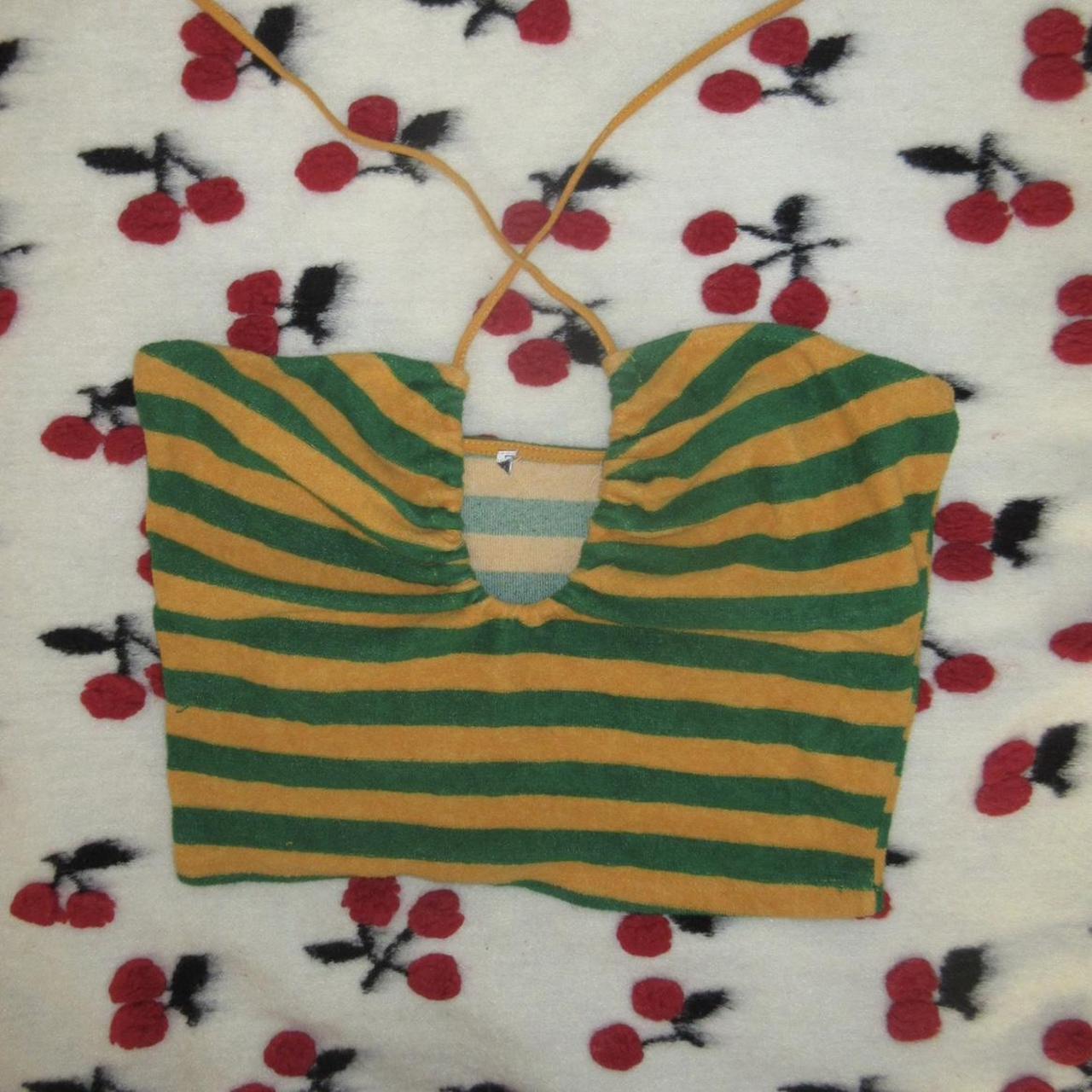 Super cute versatile yellow & green tube top. Can be... - Depop