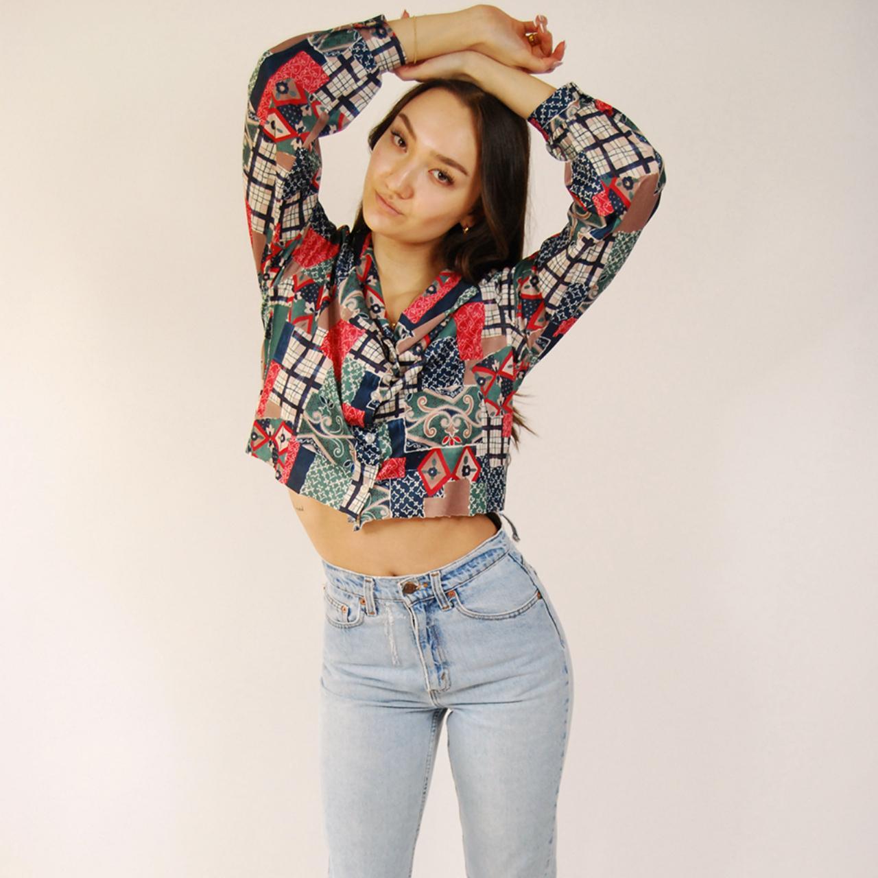 Size: XL • Vintage 70s crop top by Graff. •... | Depop