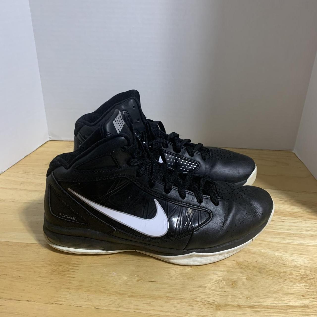 2000s Nike black and white basketball shoes... - Depop