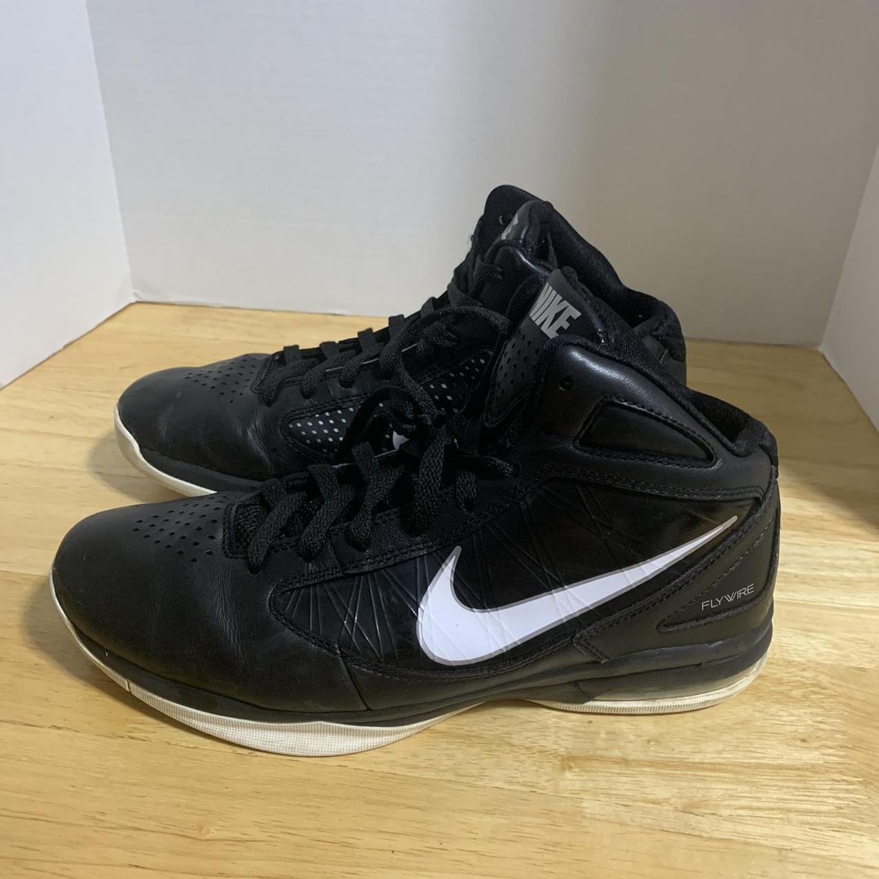 2000s Nike black and white basketball shoes... - Depop