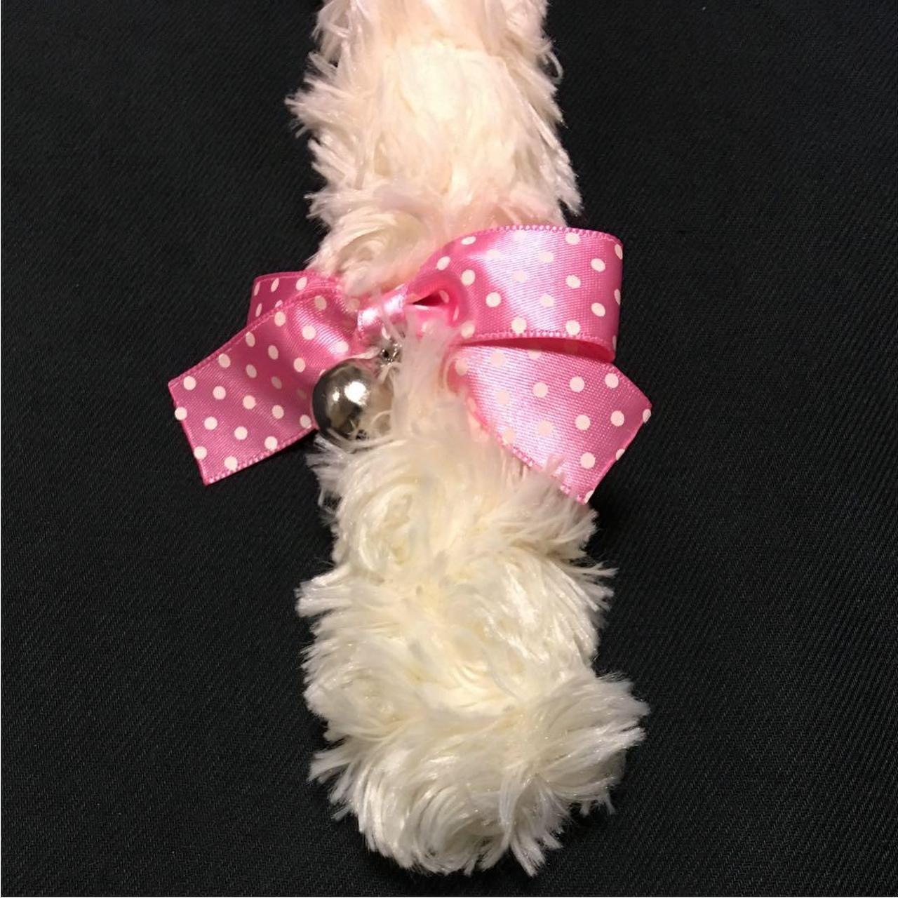 cute white plush fluffy cat tail accessory... - Depop