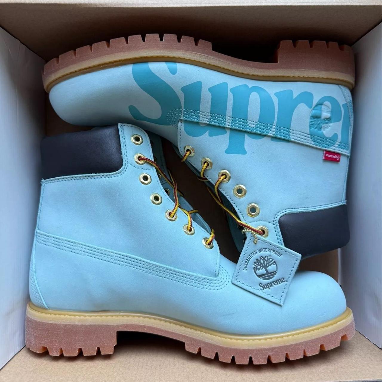 Supreme Timberland Ice Blue New | Depop