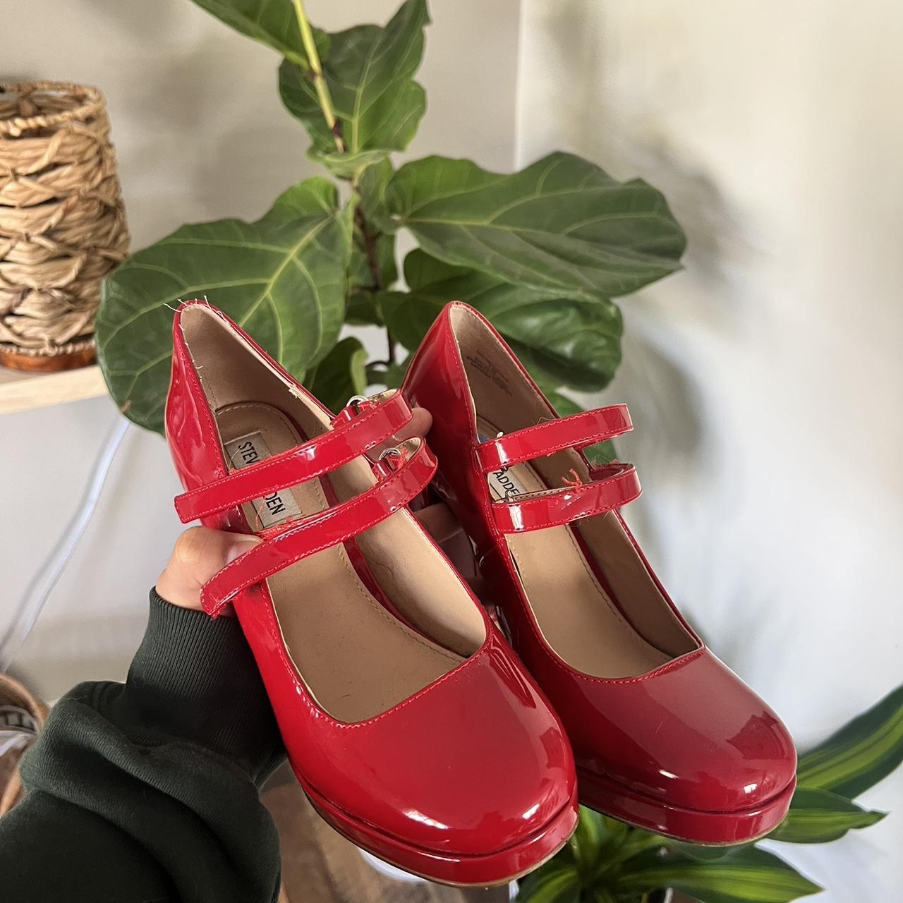 Red Mary Jane shoes - Depop