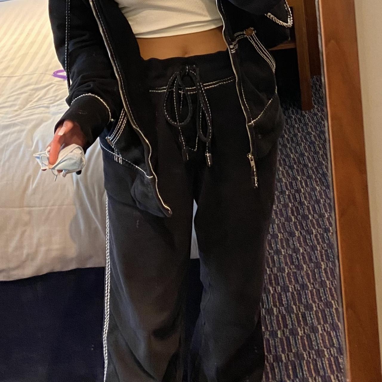 True Religion Rare triple contrast stitch tie... - Depop