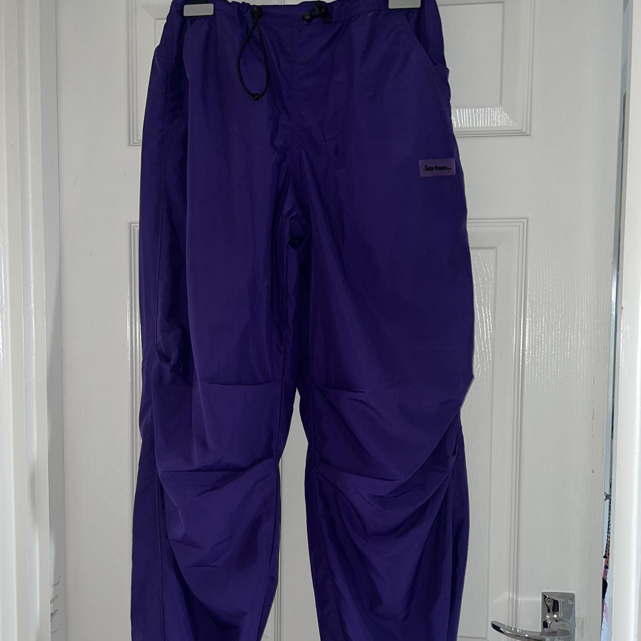 Purple iets frans parachute pants, urban outfitters... - Depop