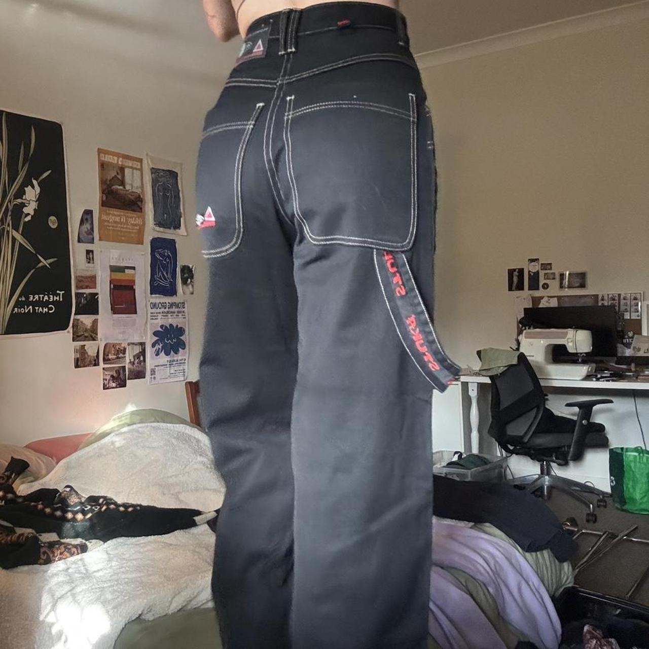 vintage black and white deadstock STUKA’s - baggy... | Depop