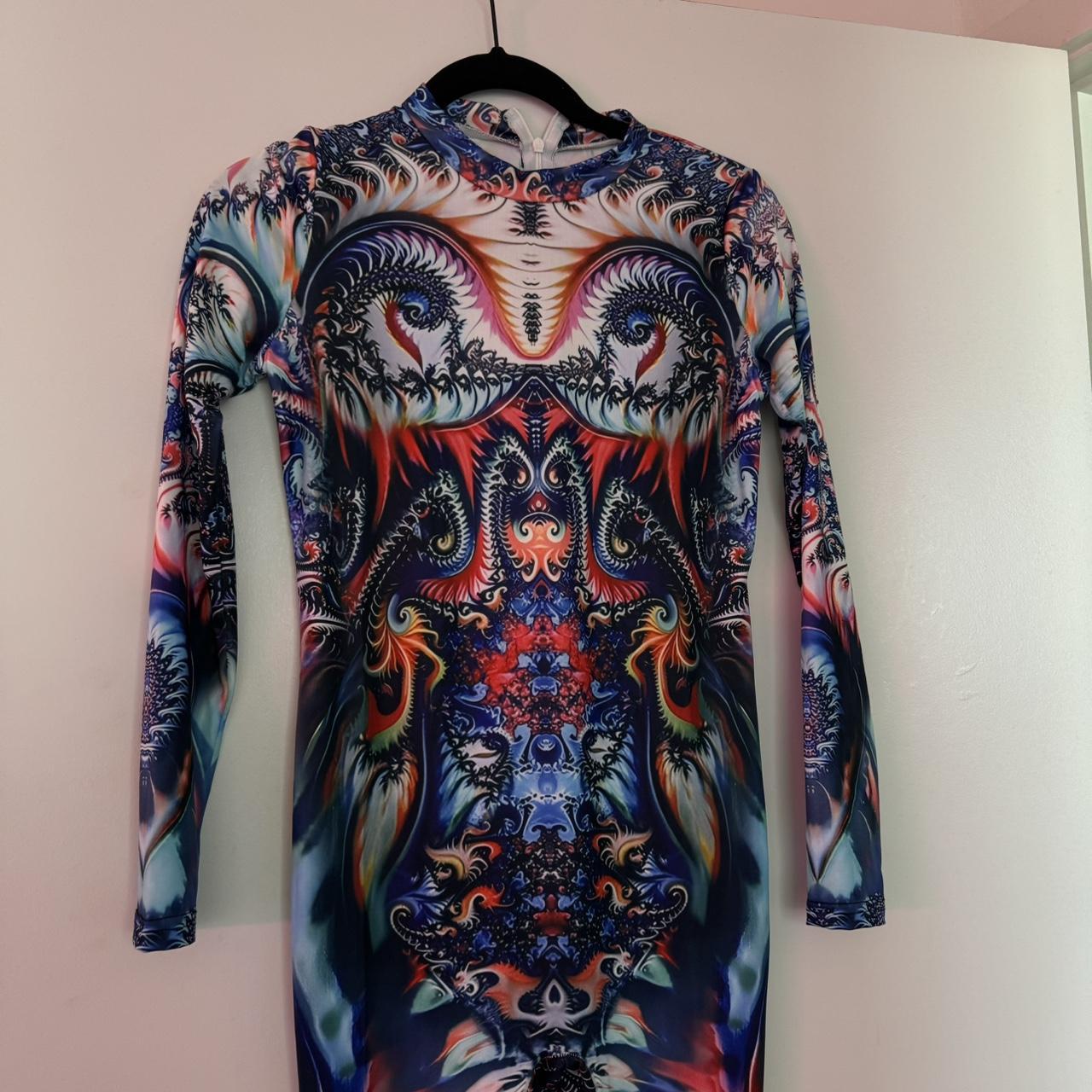 Trippy Jumpsuit -size small -worn once -dolls kill... | Depop