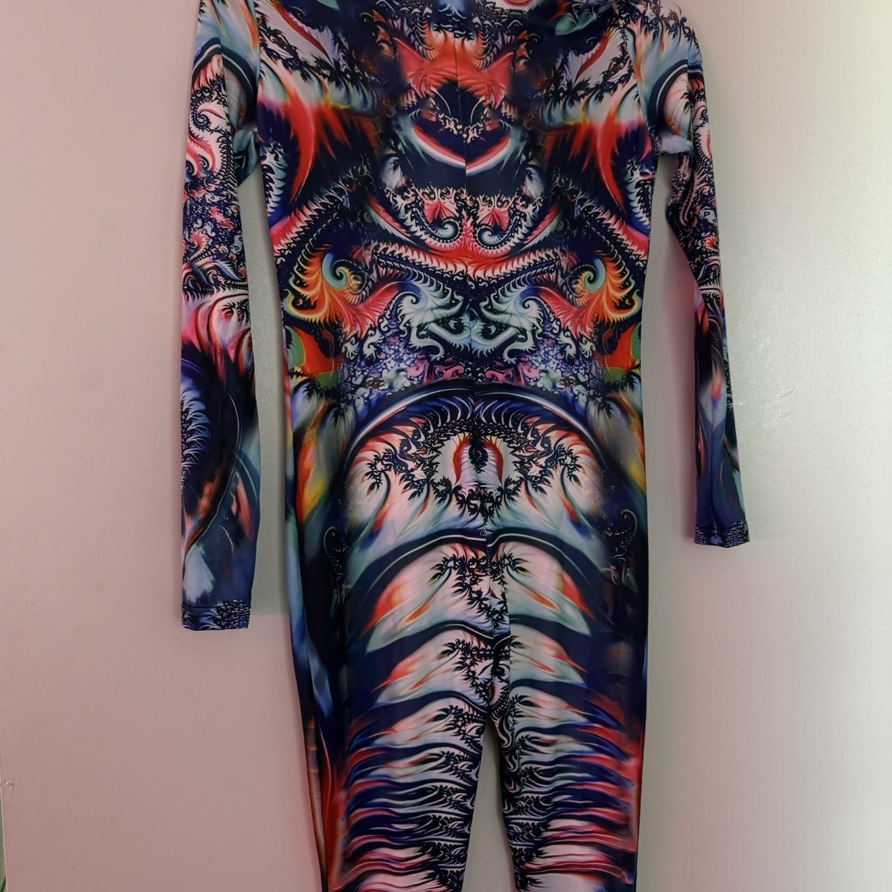 Trippy Jumpsuit -size small -worn once -dolls kill... | Depop