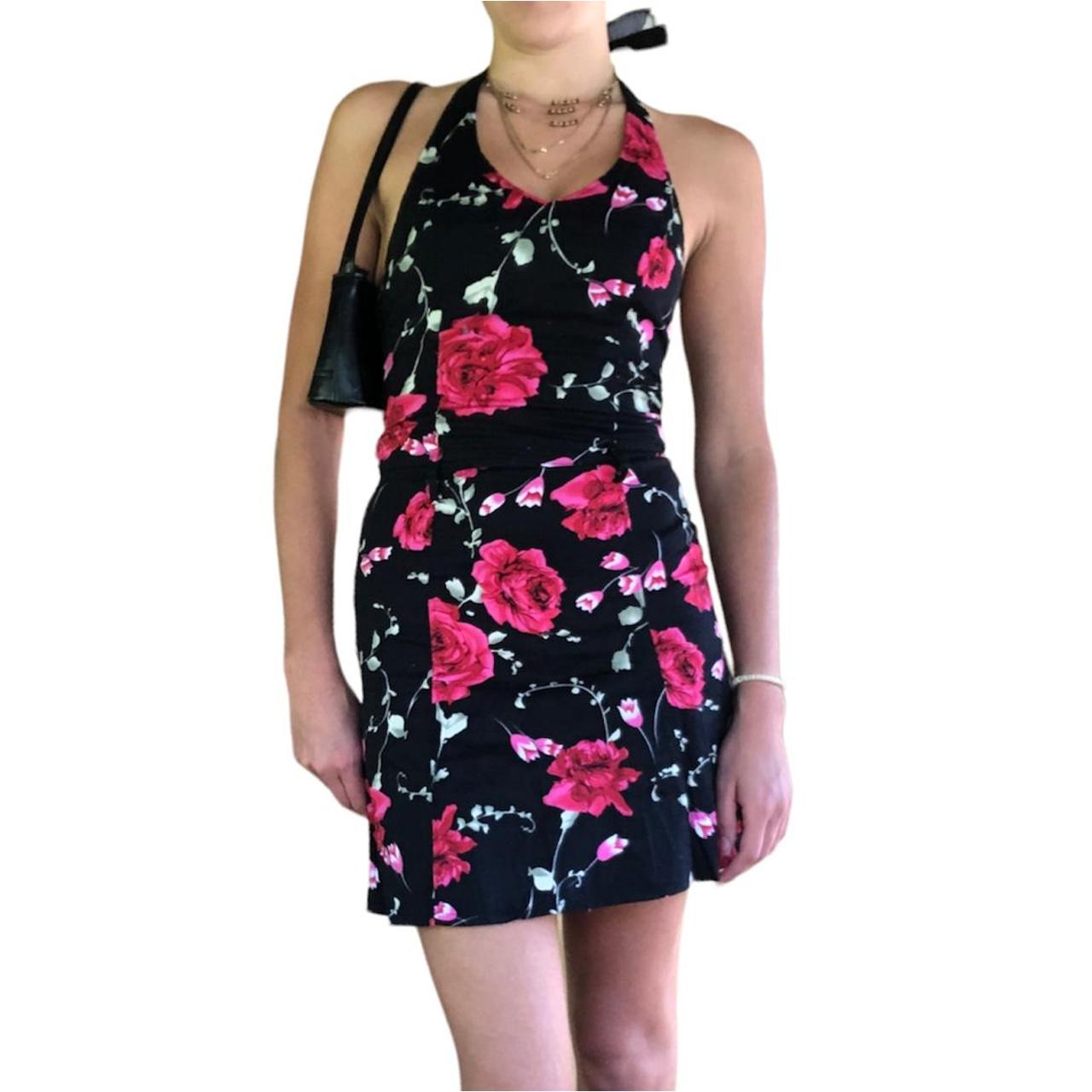 Retro floral print dress 00s Features 🍒 Soo cute... - Depop