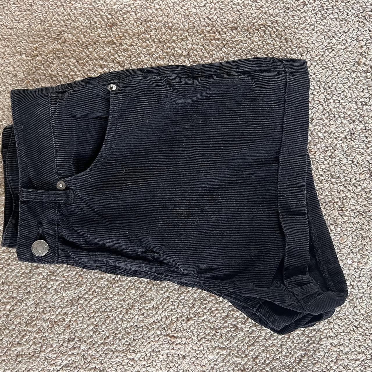 Ghanda black corduroy shorts. Size 8. - Depop