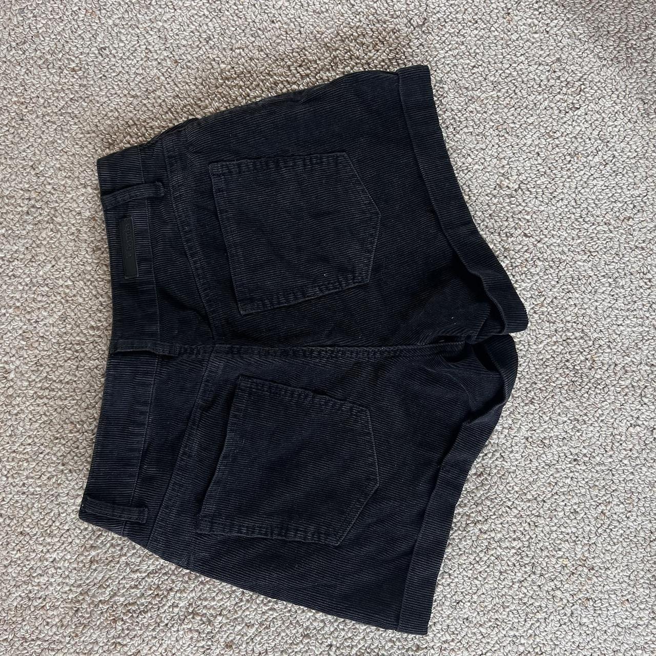 Ghanda black corduroy shorts. Size 8. - Depop